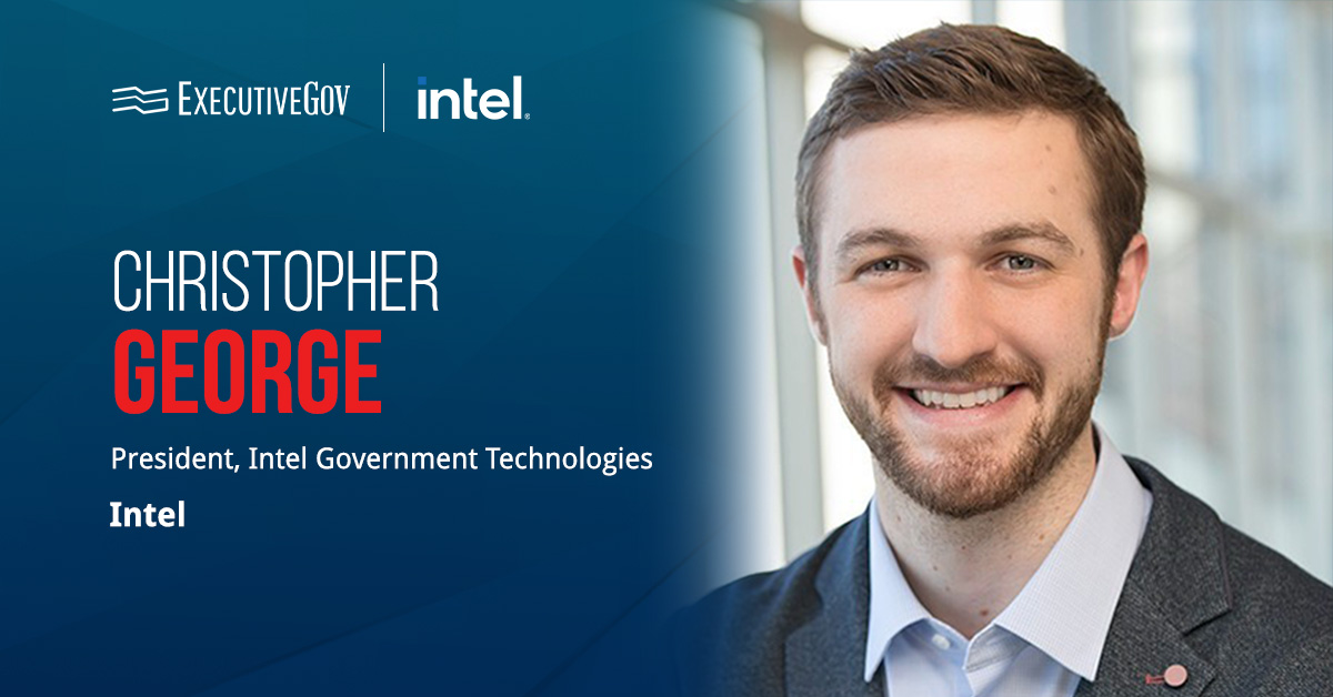 Graphic of Intel executive Christopher George. He said Aurora reflects the collaboration between Intel, HPE and ANL.