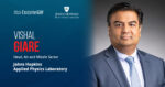 A graphic of Vishal Giare. He was named to a new post as Johns Hopkins APL air and missile sector head